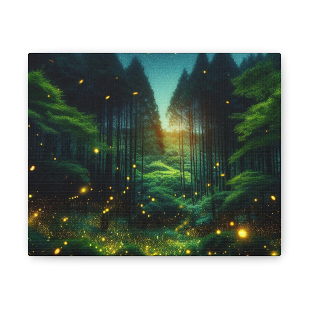 Enchanted Forest Firefly Art Print - Botanical Wall Art, Artful Nature ...
