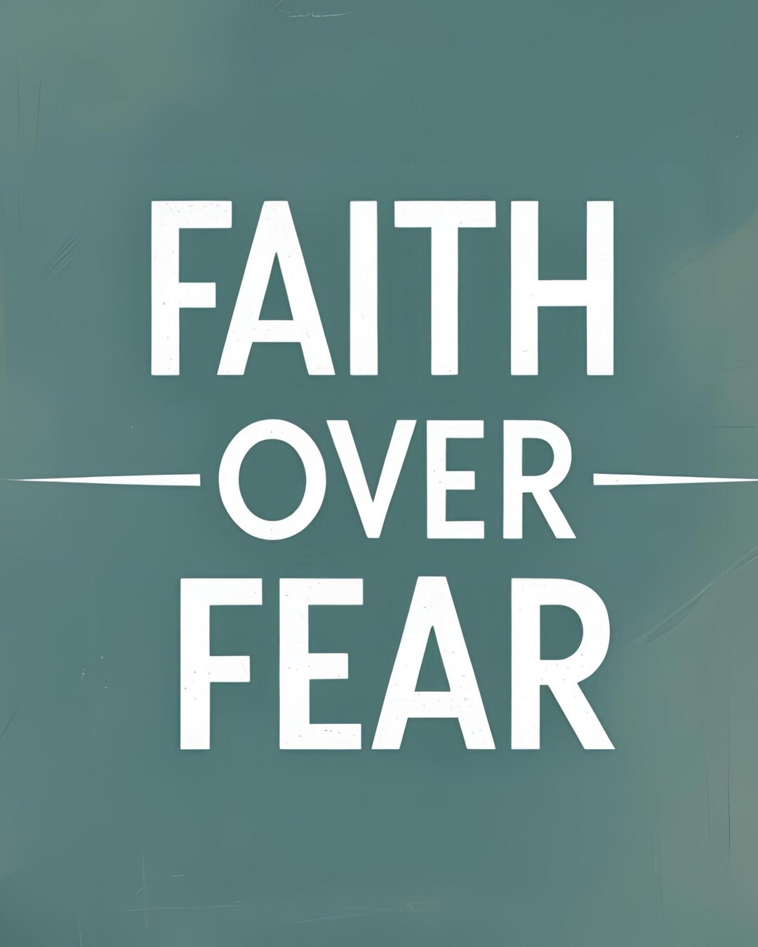 Faith Over Fear Wall Art – Christian Printable – 8x10 Bible Verse Decor ...