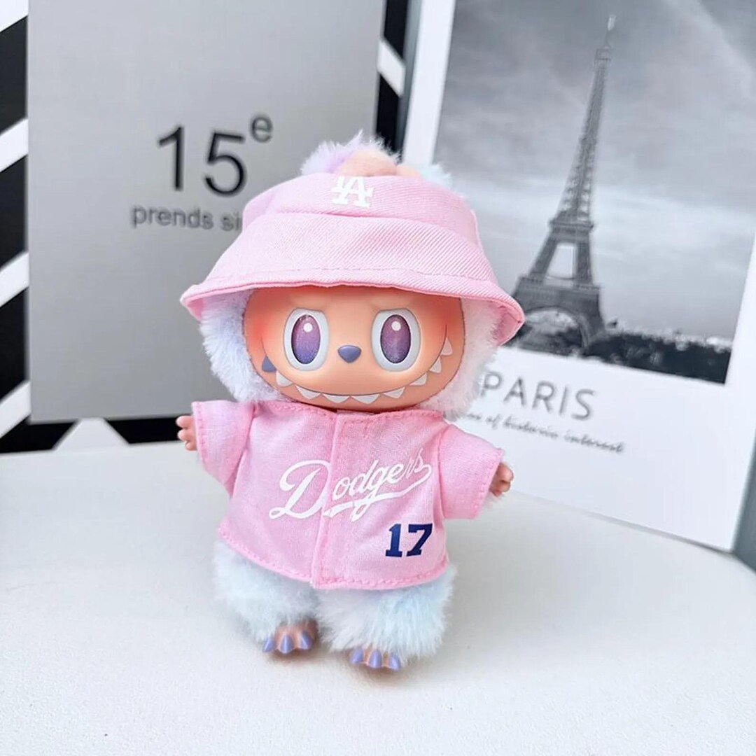 Labubu Dodgers Pink - Labubu Clothes Jersey and Hat, Handmade - Etsy