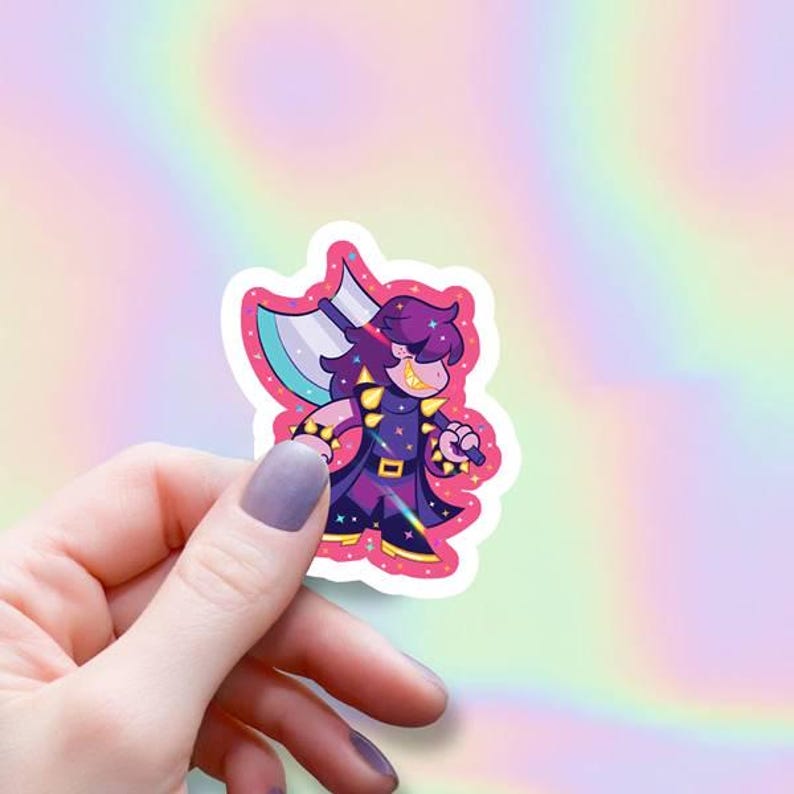 Susie Deltarune Sticker, Cute Deltarune Sticker, Susie Vinyl Decal for Laptop, Car, Water Bottle ...
