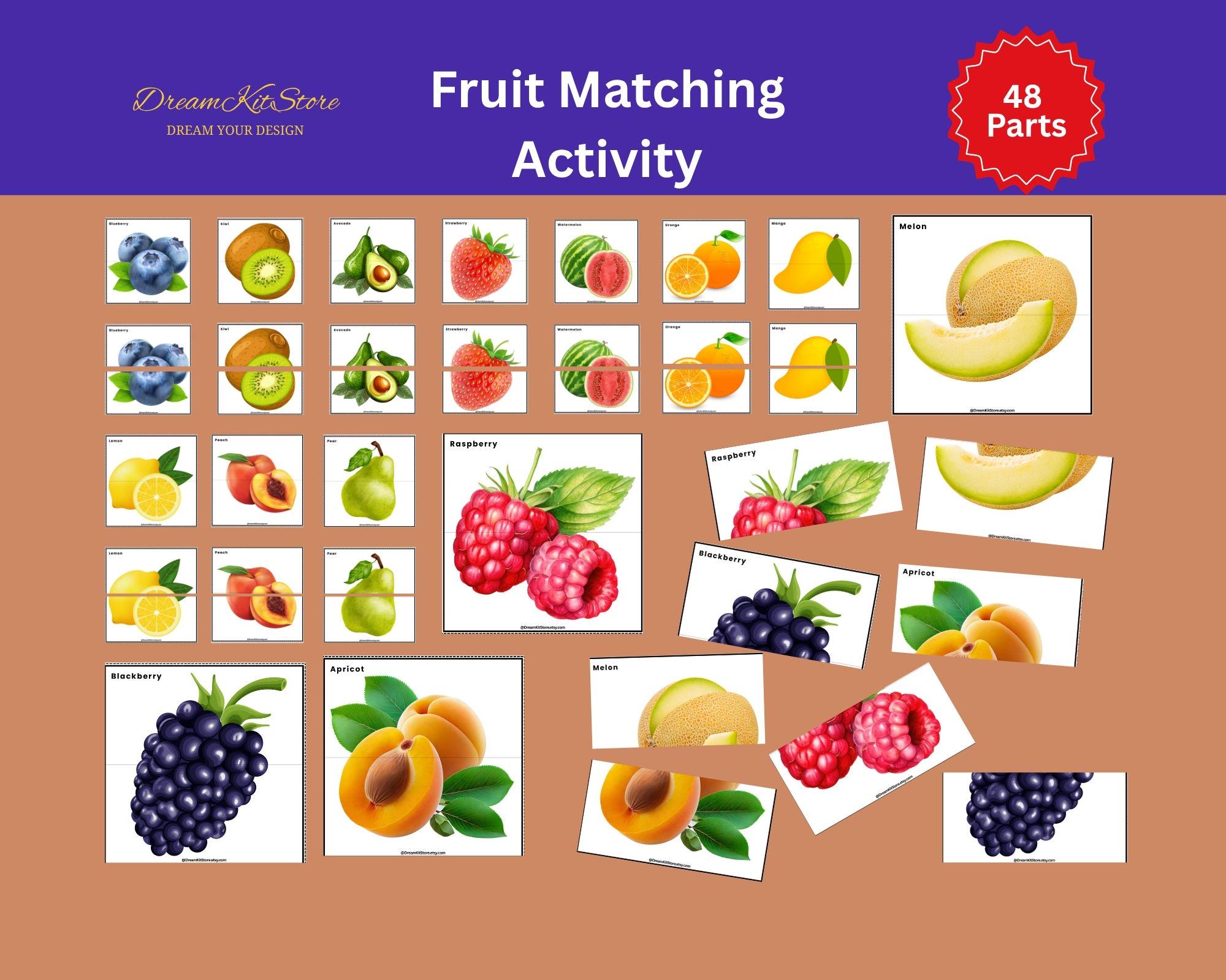 Fruit Matching Activity for Toddler – Learning Preschool Activities ...