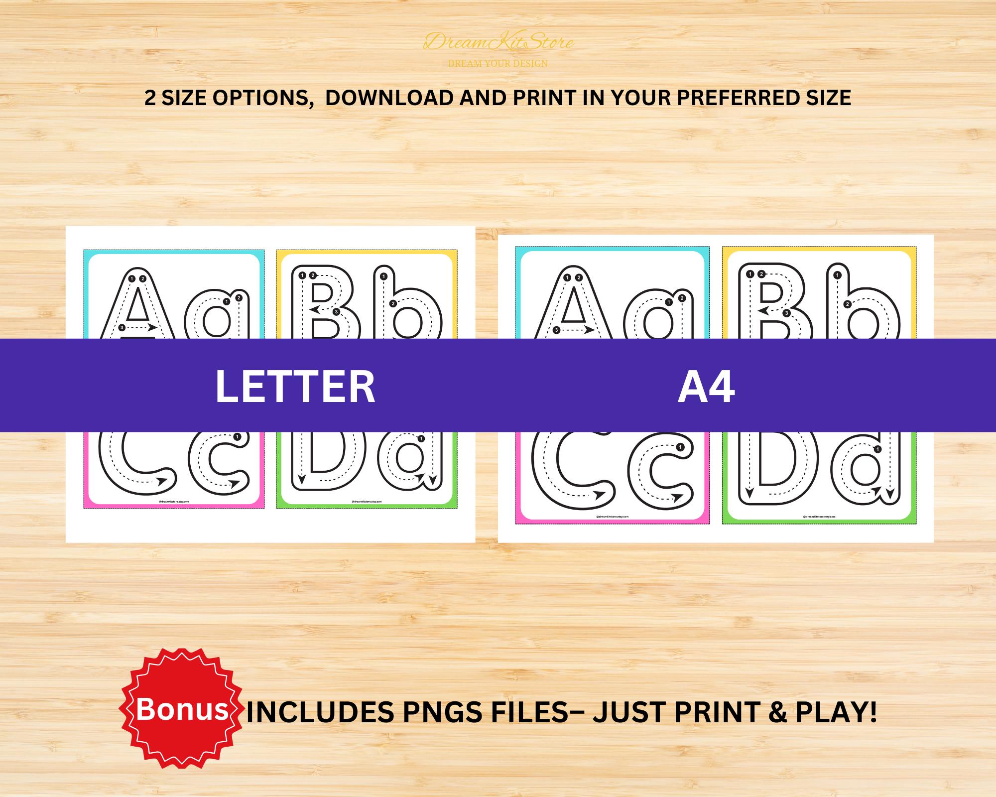 Preschool Alphabet Letter Tracing Cards: ABC Printable Card for ...