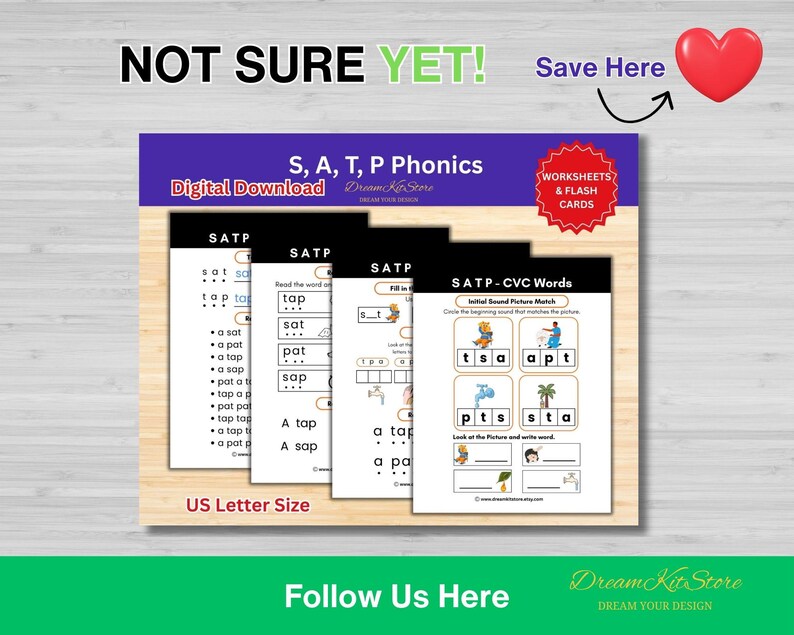 SATP Phonics Worksheets | Letter Sounds, CVC Words (digital Download ...