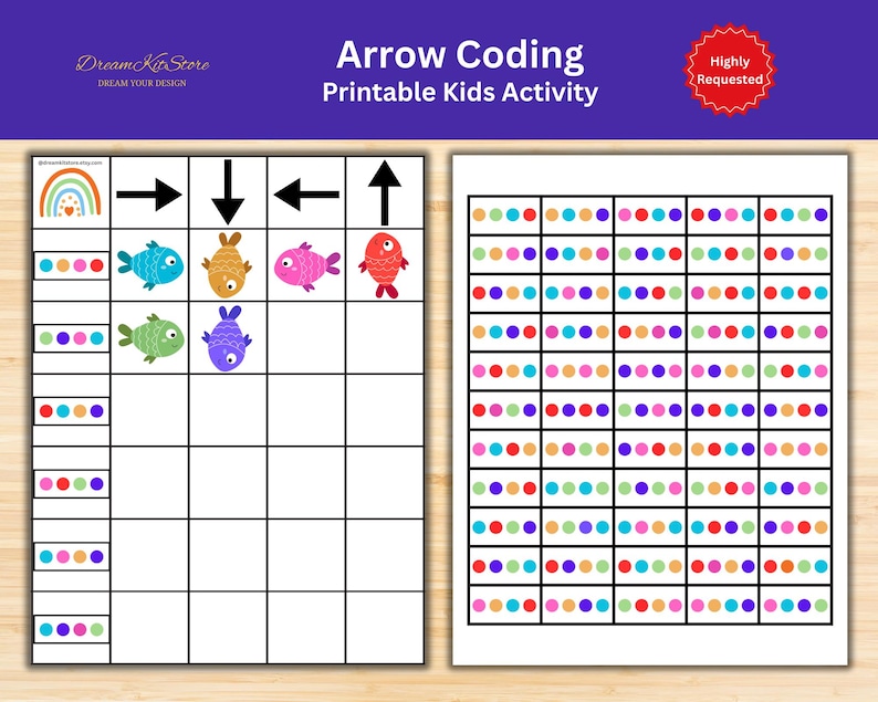 Fish Arrow Color Coding Game for Kids | Preschool Learning & Homeschool ...
