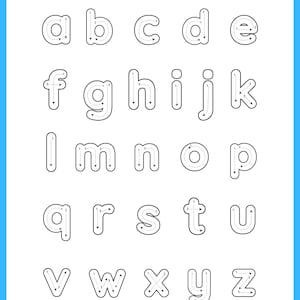 Printable Tracing Alphabet, Letter Tracing Worksheet, Uppercase and ...