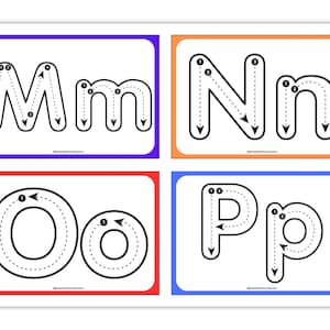 Preschool Alphabet Letter Tracing Cards: ABC Printable Card for ...