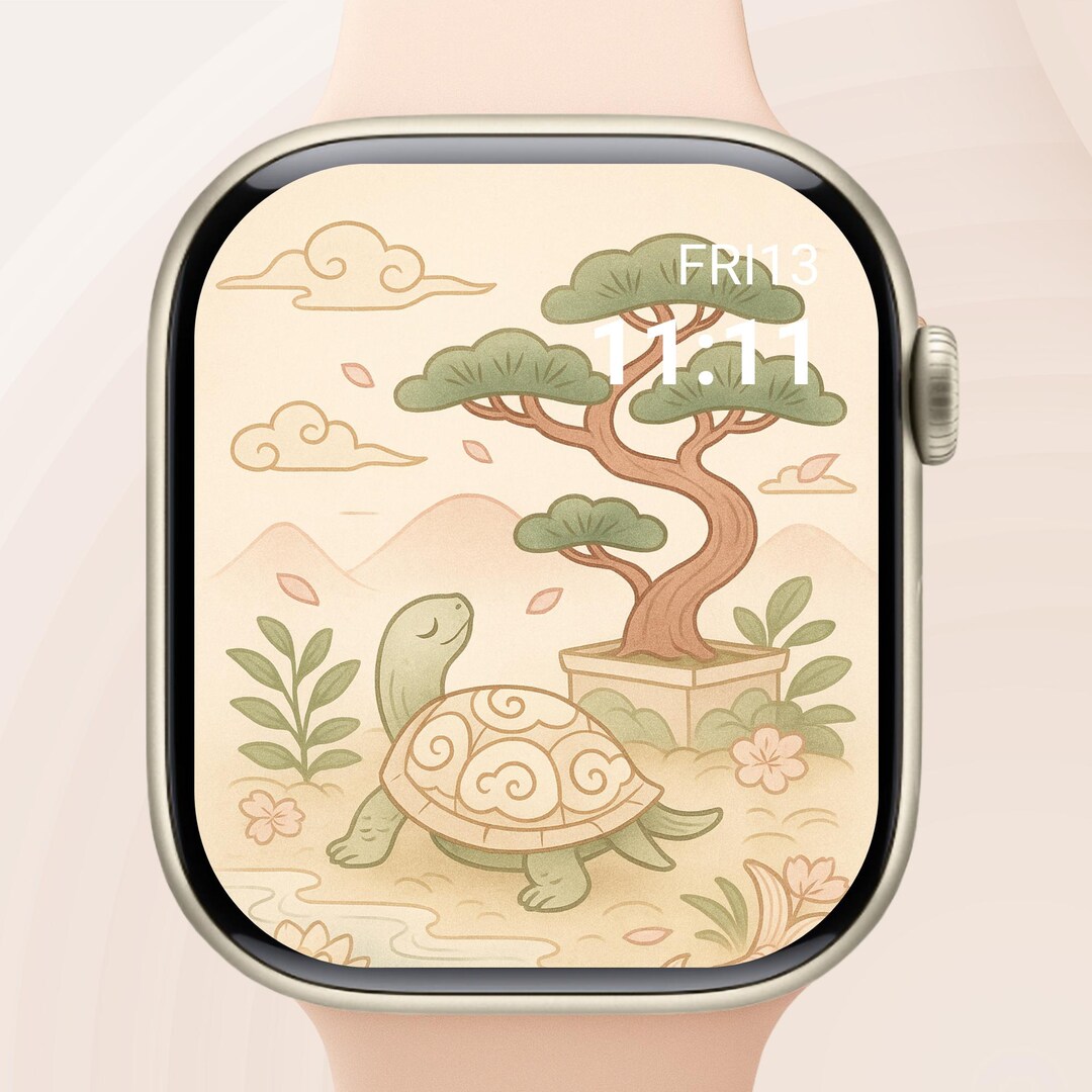 Minimal Japanese Apple Watch Wallpaper, Kawaii Iwatch Background, Zen ...
