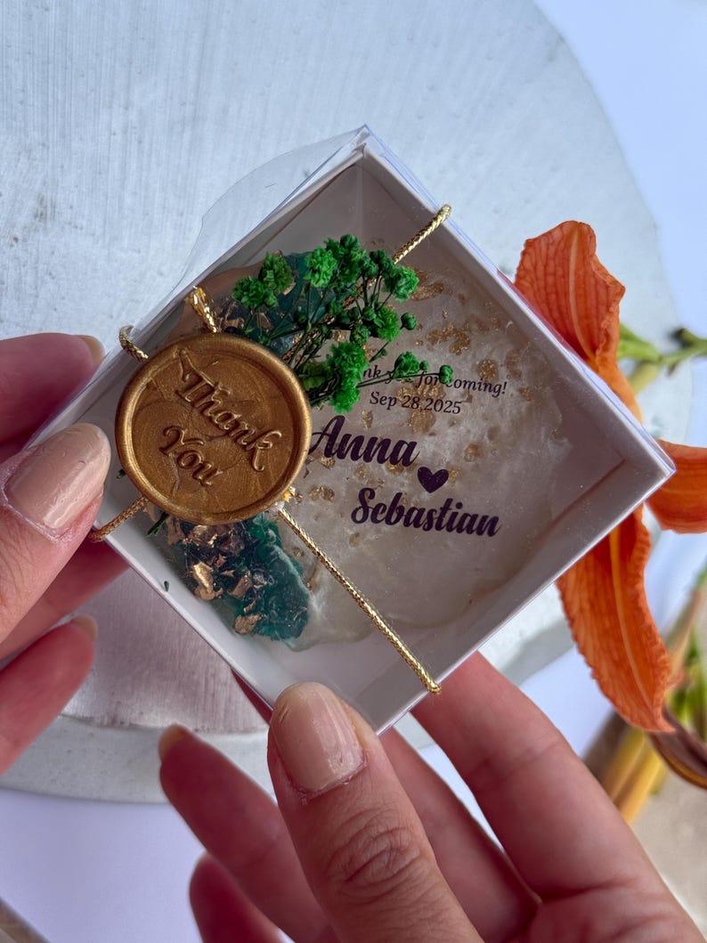 Personalized Green Epoxy Wedding Magnet Favor - Etsy