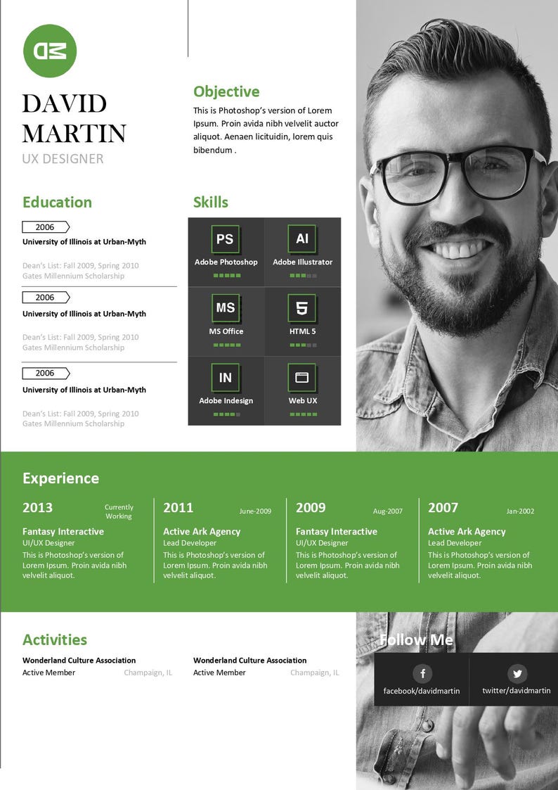 Stand Out With a Professional CV Template! Editable Word/doc/docx ...