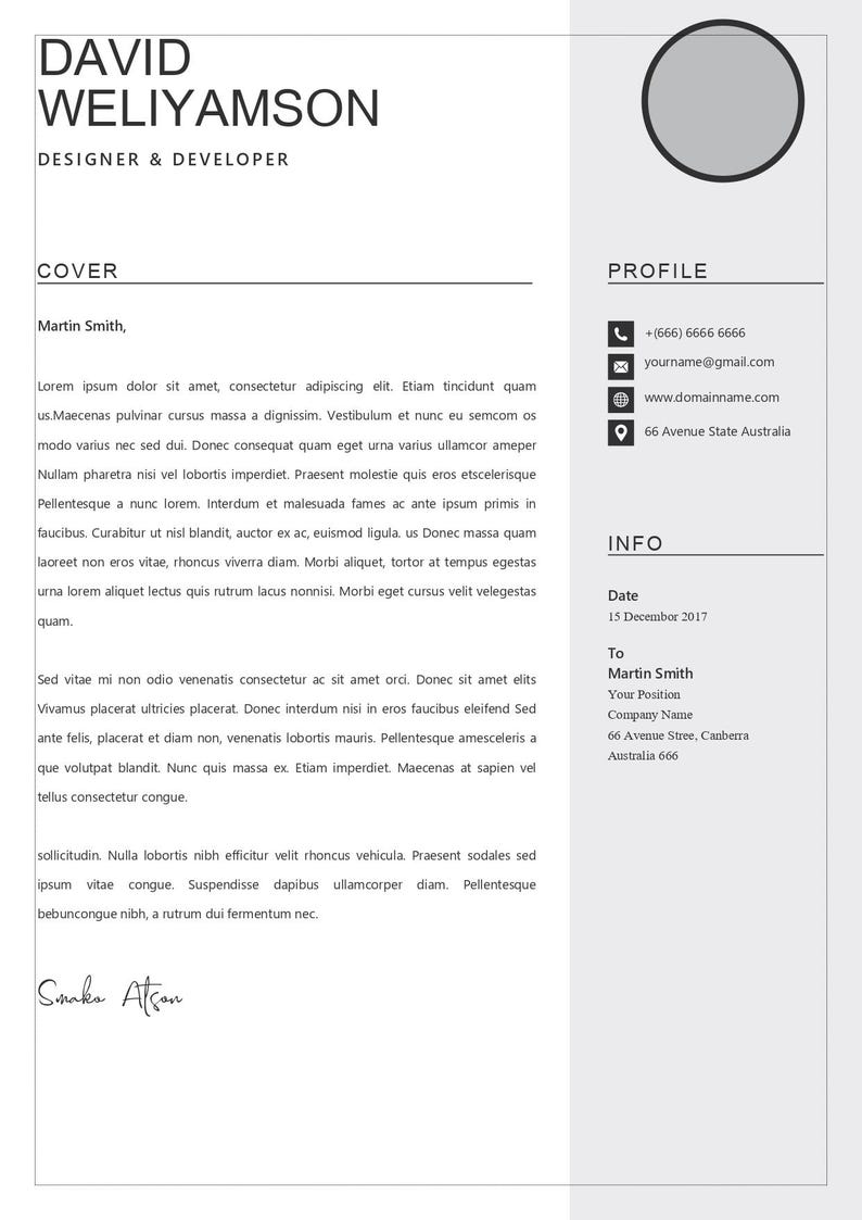 Stand Out With a Professional CV Template! Editable Word/doc/docx ...