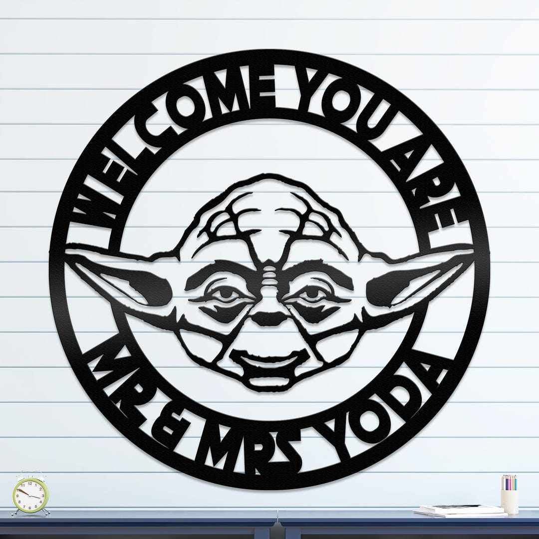 Custom Yoda Welcome Sign, Home Front Door Decor, Custom Couple Home ...