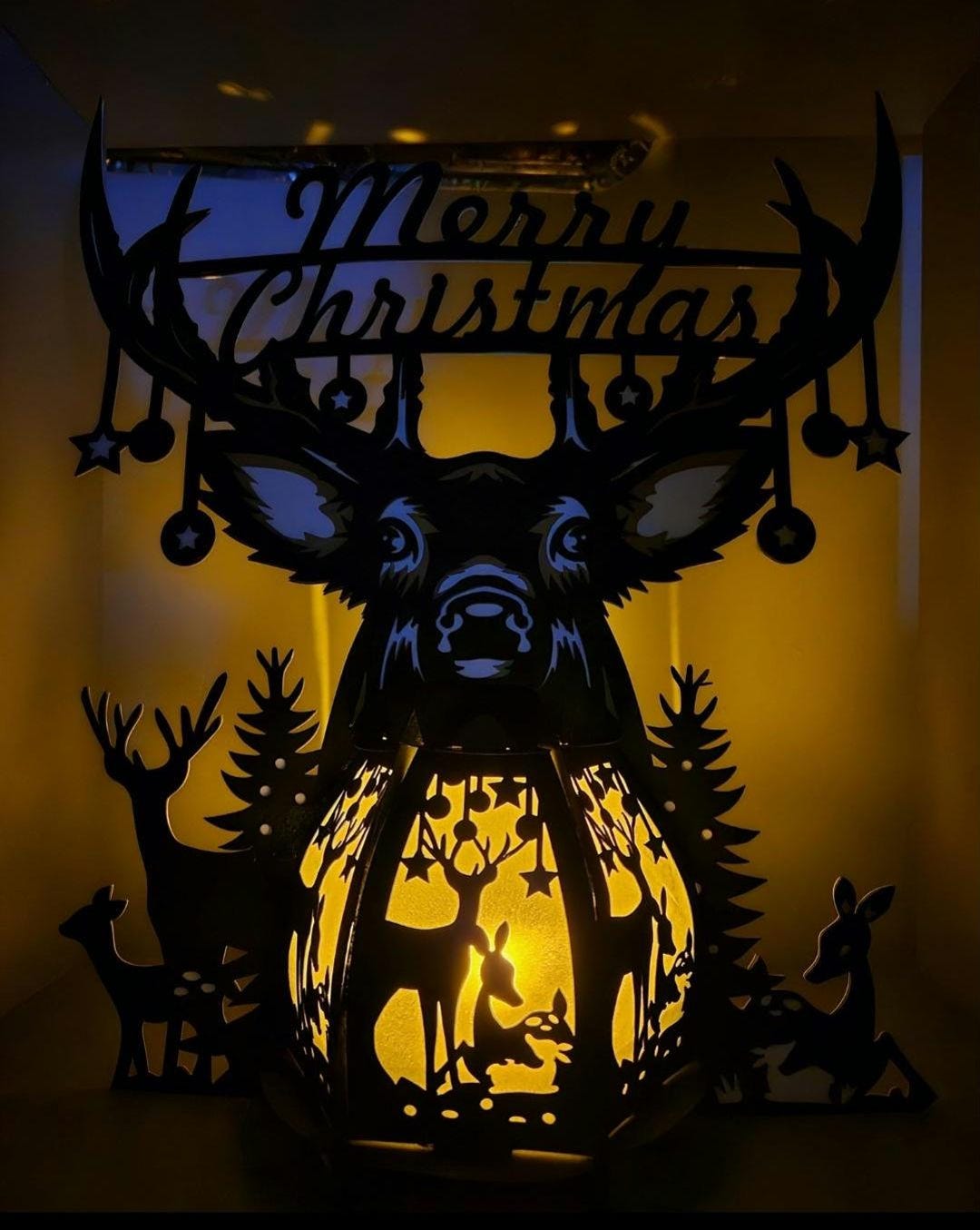Make Your Own Stag Head Lantern Kit! Deer Head! Christmas Decoration ...