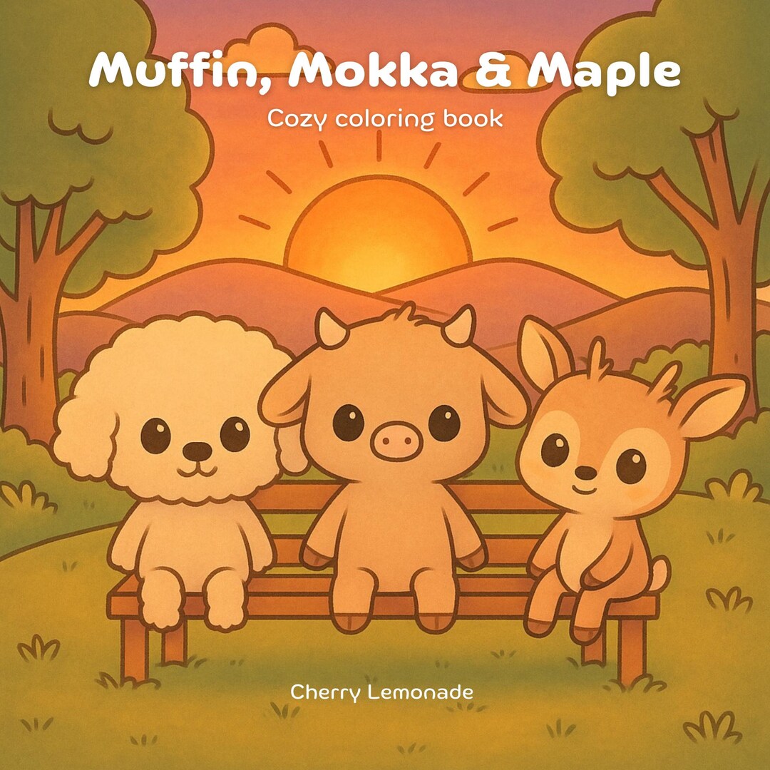 Printable Cozy Coloring Book for All Ages – Muffin, Mocha & Maple | 40 ...