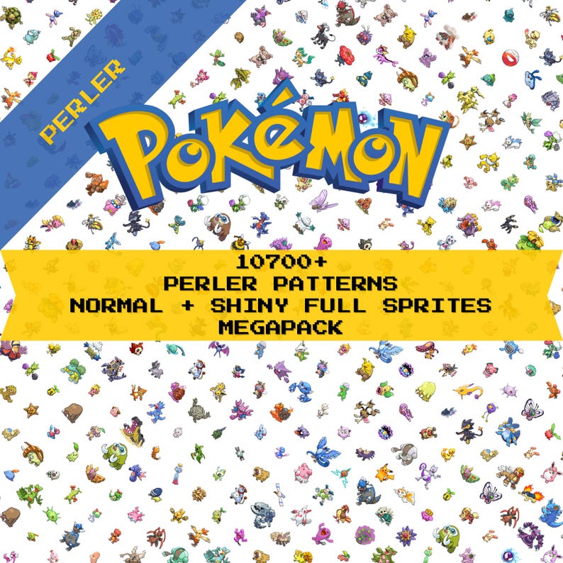 10700+ Patterns | Pokemon Normal and Shiny Megapack! | Perler | Digital ...