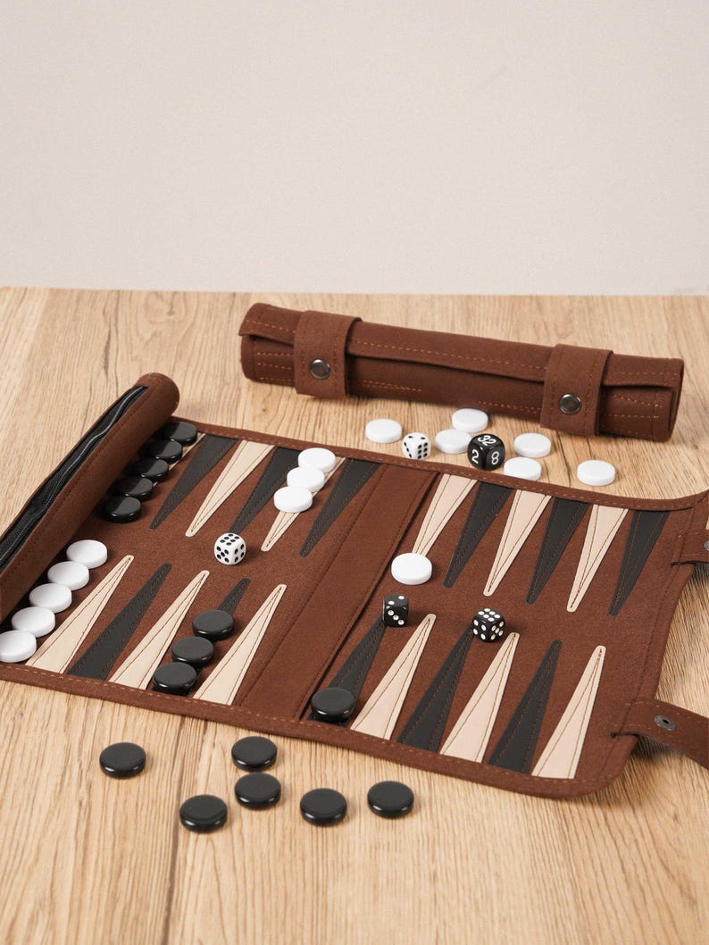 Personalized Backgammon Set | Custom Leather Backgammon Board | Name ...