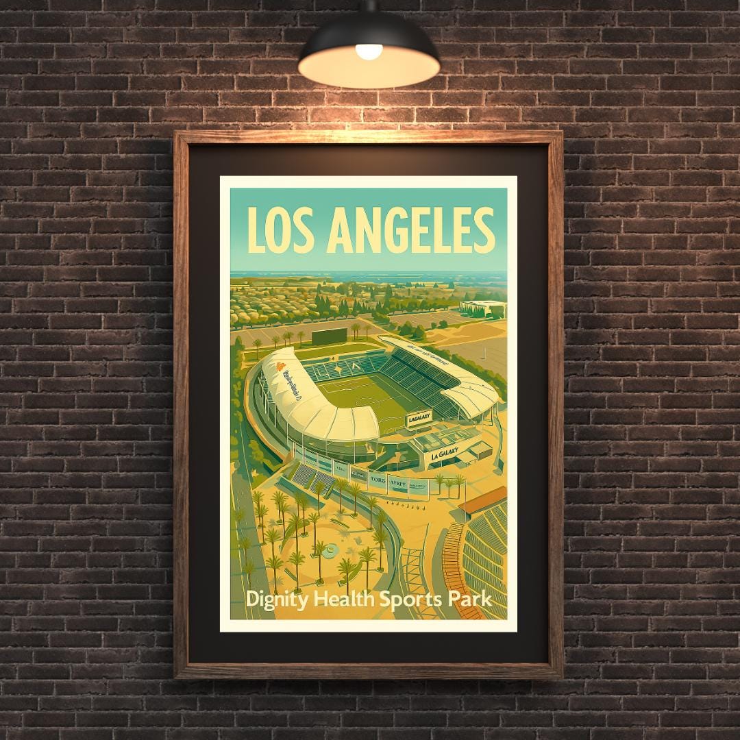 Los Angeles Dignity Health Sports Park Wall Art | LA Galaxy Vintage ...