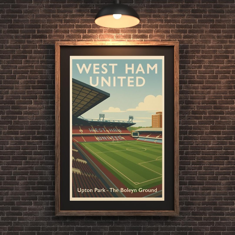 West Ham Retro Poster - Etsy UK