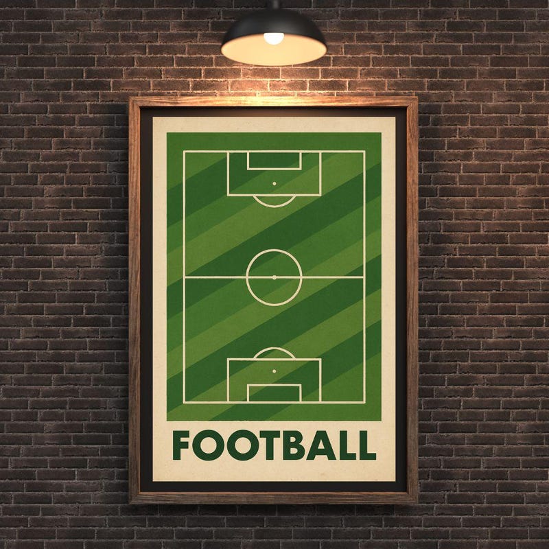 Vintage Soccer Pitch Art - Etsy UK
