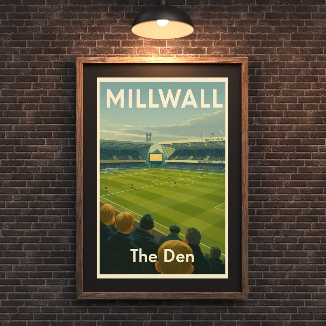 Millwall the Den Stadium Poster | Vintage Football Wall Art Print - Etsy