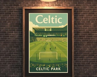 Celtic Monopoly Wall Art / Celtic Park Art Print / Celtic FC Poster ...