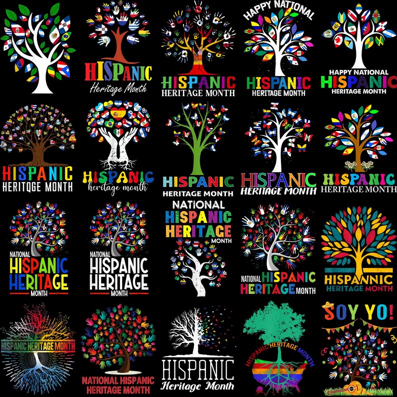 20+ National Hispanic Heritage Month Tree PNG, Latino Culture Pride ...