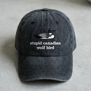 Stupid Canadian Wolf Bird Hat - Etsy