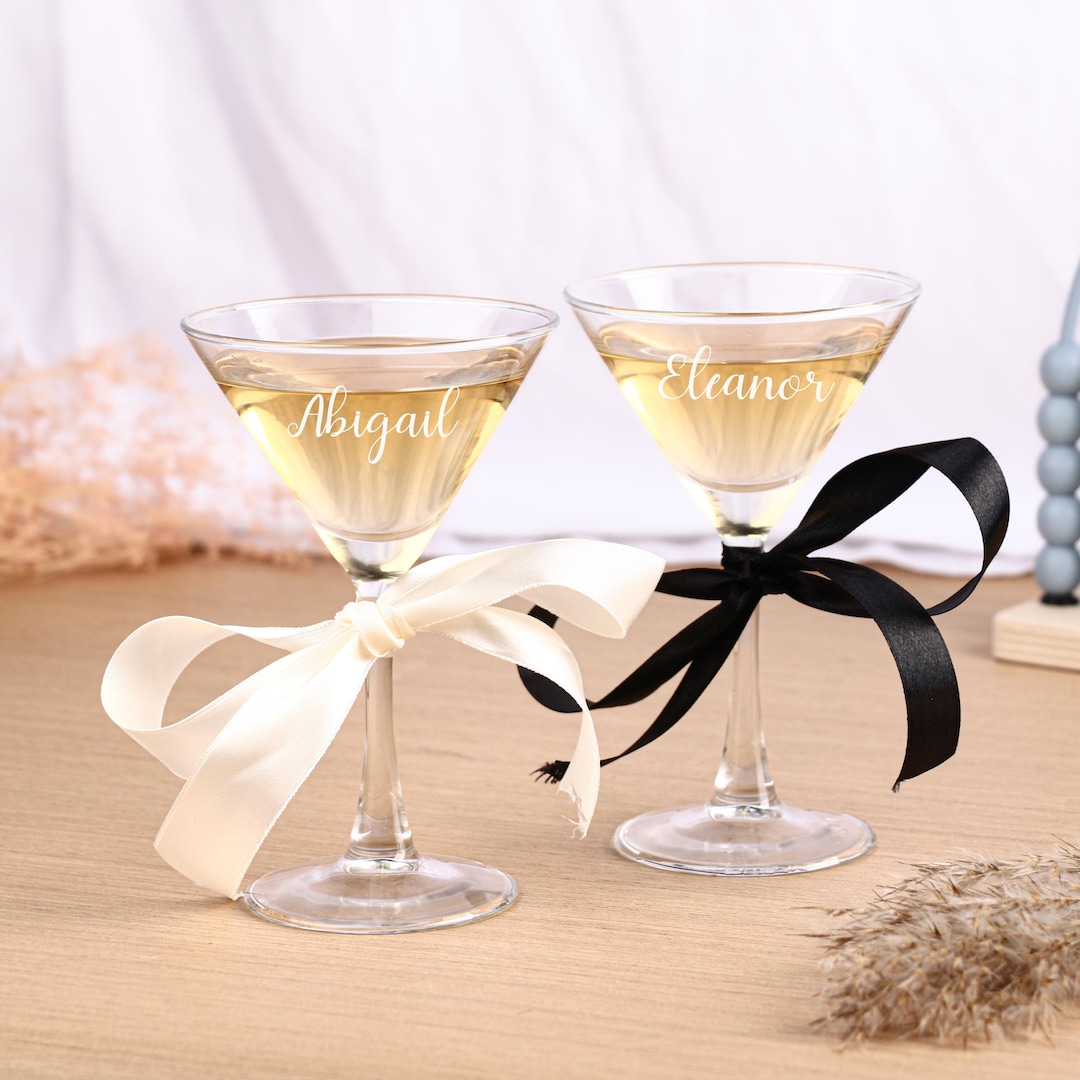 Personalized Martini Glass,engraved Wedding Bridesmaid Glasses Gift ...