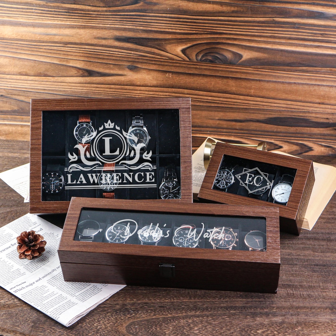 Personalized Watch Collection Box,engraved Wooden Watch Organizer ...