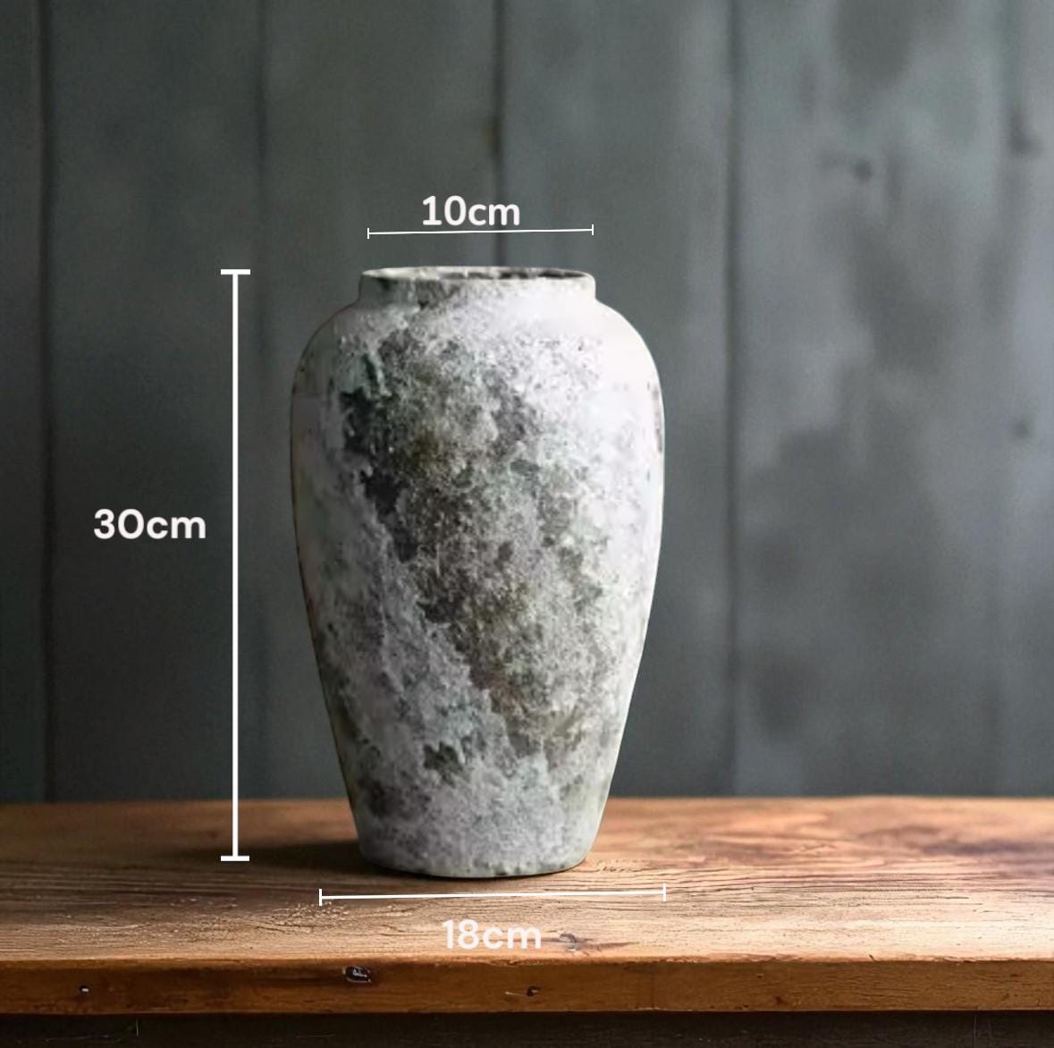 Handmade Grey Ceramic Vase: Rustic Minimalist Table Centerpiece - Etsy