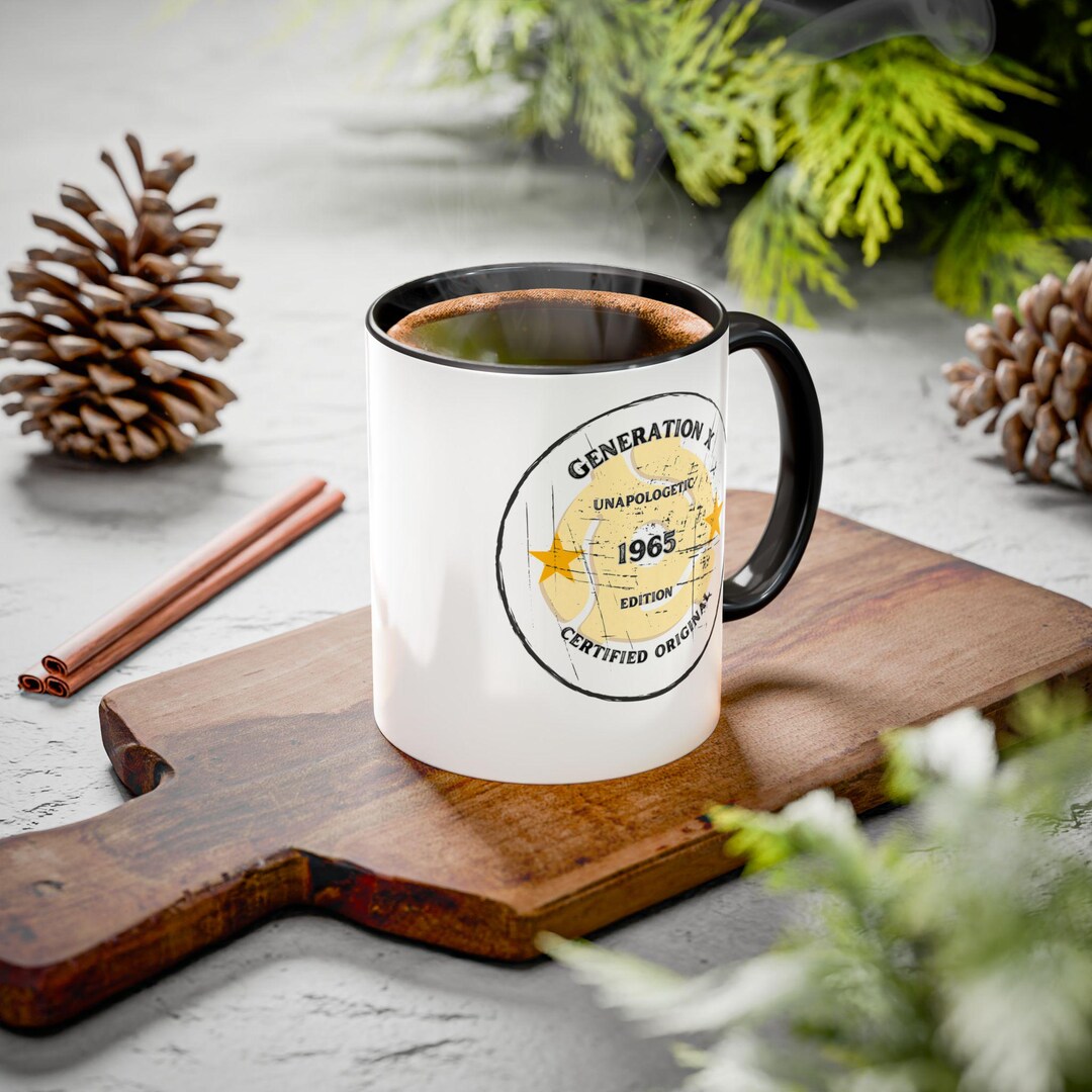 1965 Gen X Certified Original Mug Retro Vintage Coffee Cup Born in 1965 ...