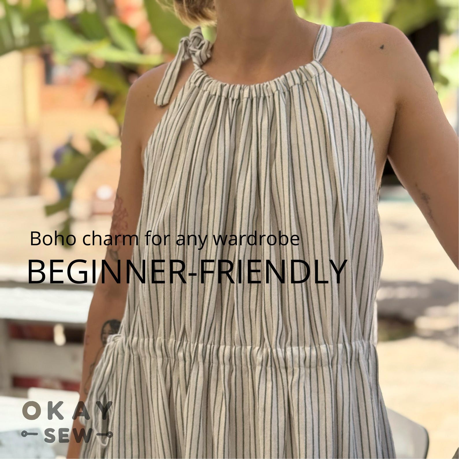 Boho Maxi Dress Sewing Pattern: Beginner-friendly A-line (PDF Pattern ...