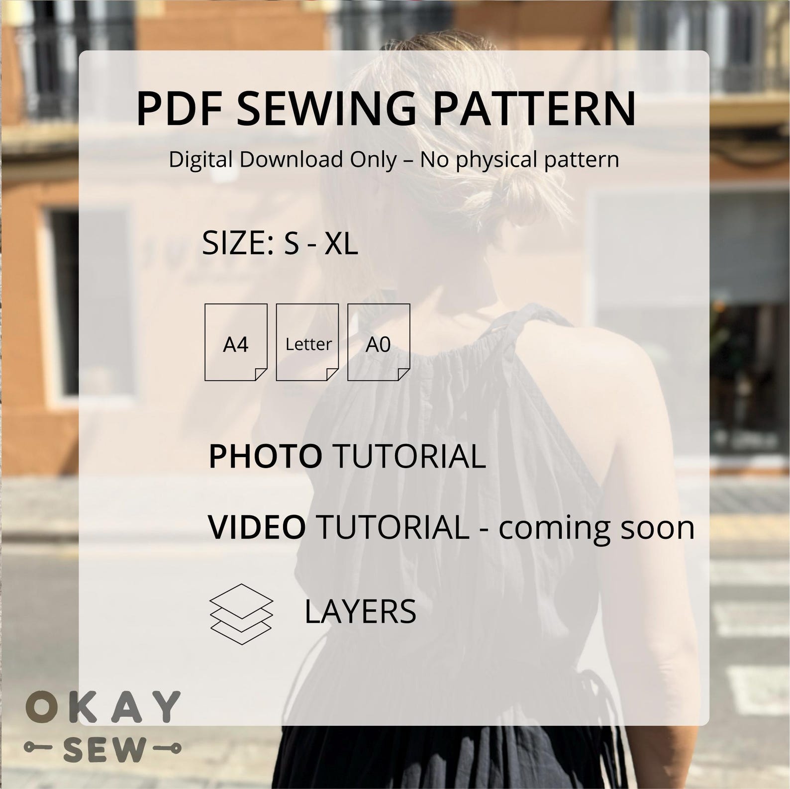 Boho Maxi Dress Sewing Pattern: Beginner-friendly A-line (PDF Pattern ...
