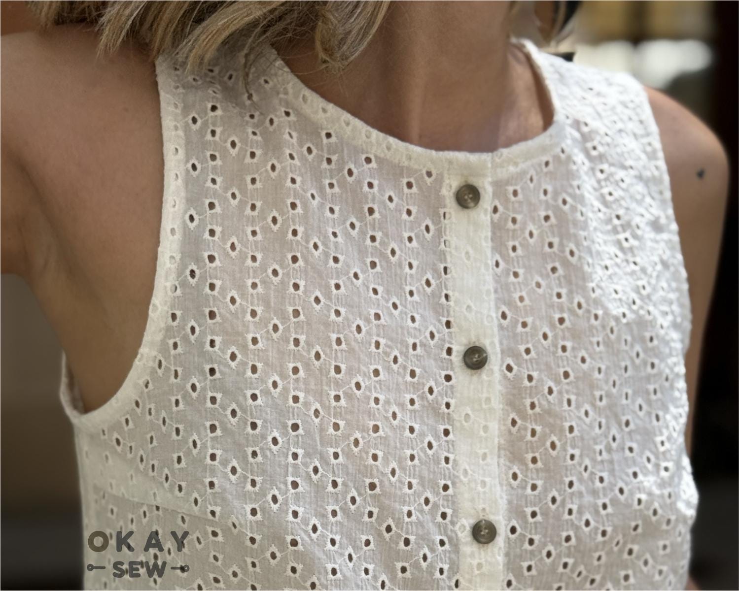 Beginner Tank Top Sewing Pattern PDF: Easy Button-front (a4/letter + A0 ...
