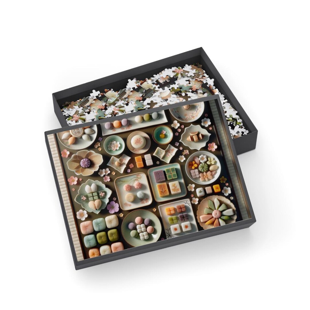 Jigsaw Puzzle: Traditional Japanese Sweets Art, Mindful Challenge ...