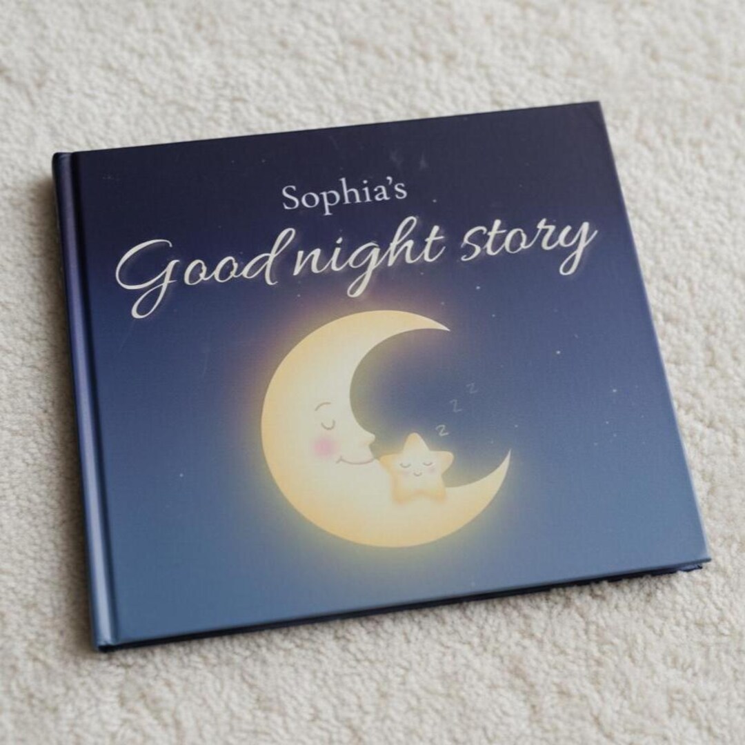 Personalized Baby Bedtime Story Book, Custom Name Keepsake Hardback ...