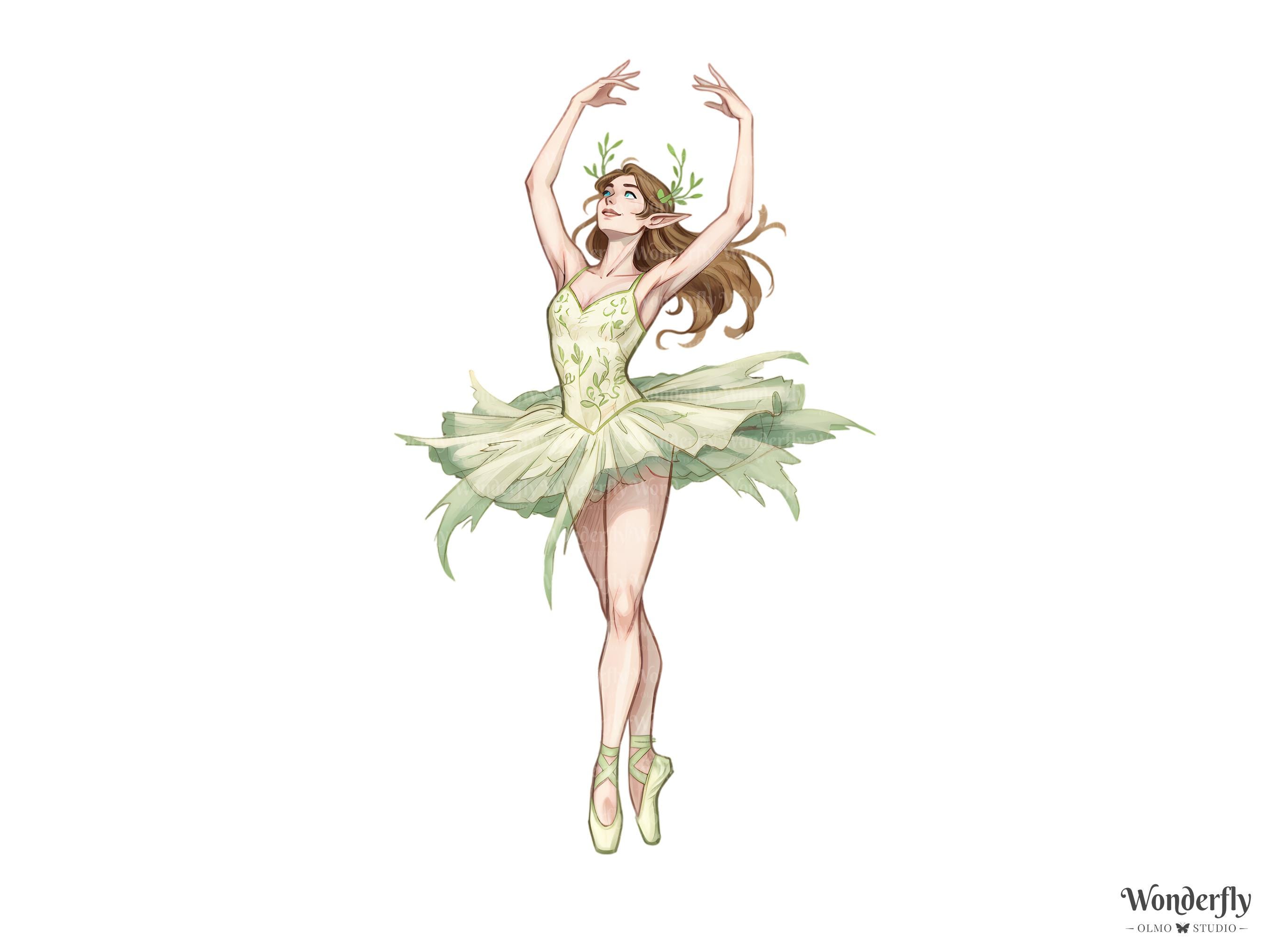 12 Dancing Elf Clipart: Ballerina Pngs (digital Download) - Etsy