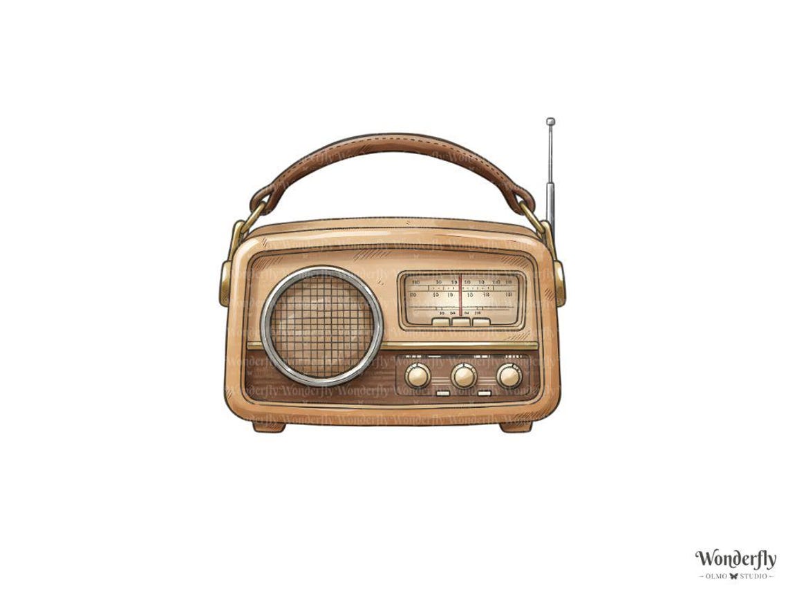 10 Old Vintage Radio Clipart: Audio Pngs (digital Download) - Etsy