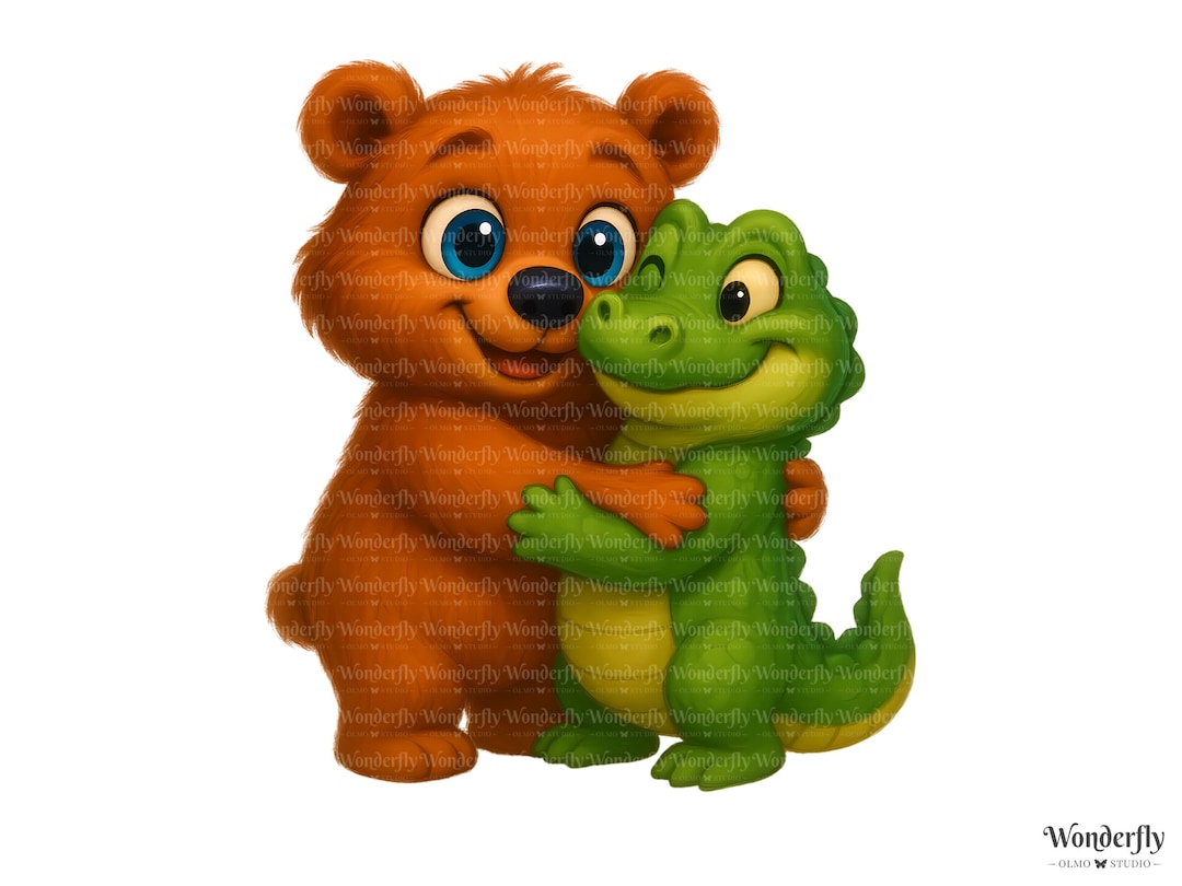 Cartoon Bear & Friends Clipart Set: Animal Pngs (digital Download) - Etsy