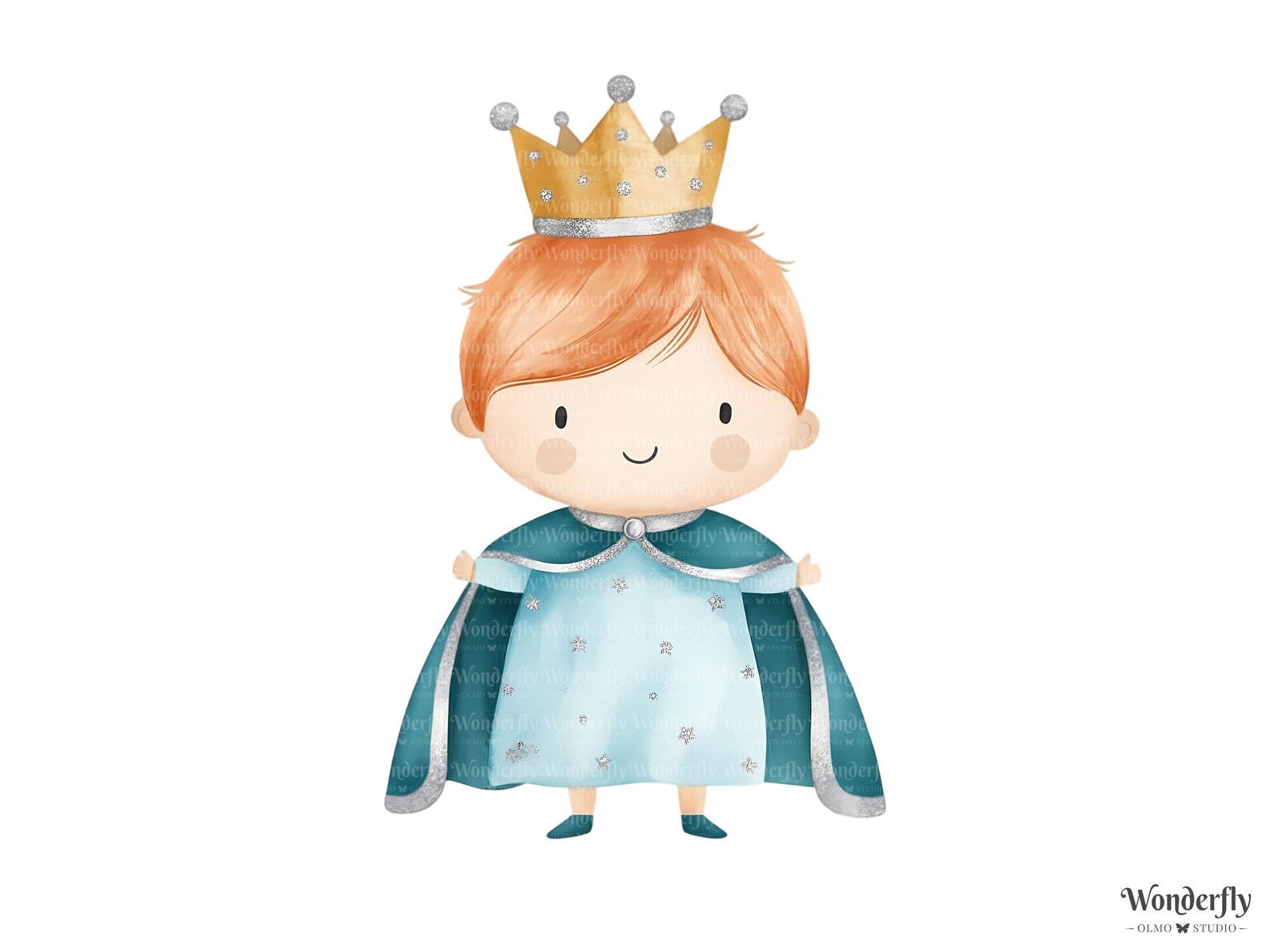 8 Pastel Watercolor Baby Prince Clipart: Royal Pngs (digital Download ...
