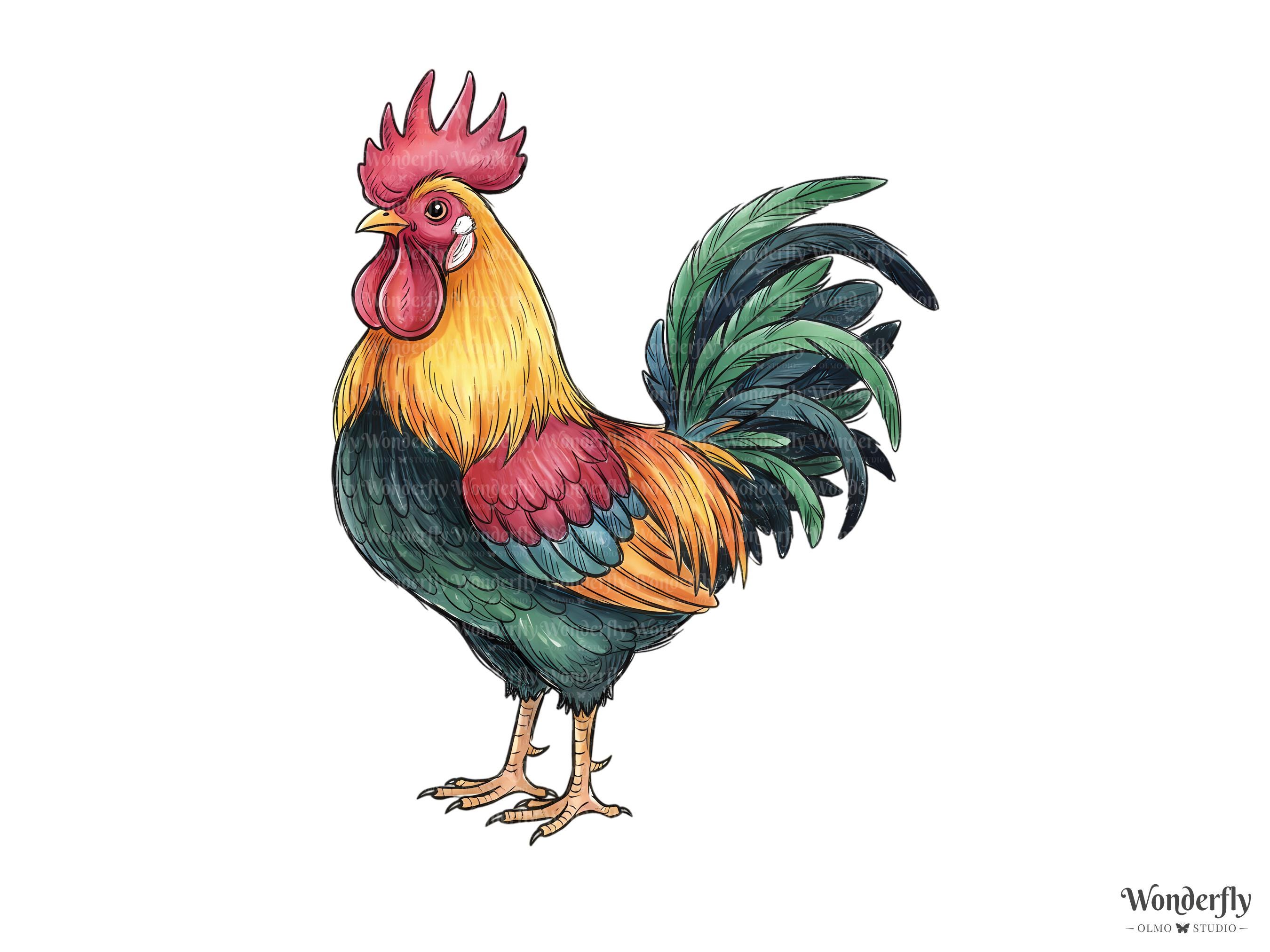 18 Whimsical Farm Animals (hatch Sketch Watercolor) Clipart ...
