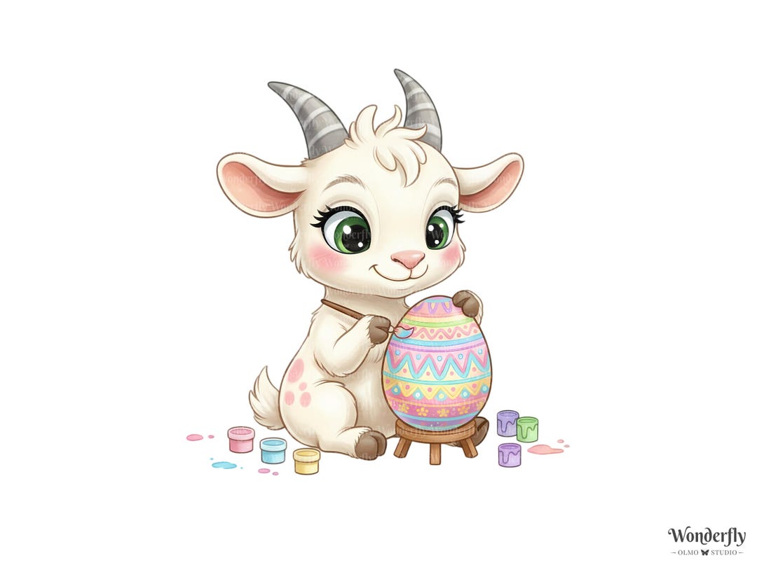 10 Easter Baby Goat Clipart: Watercolor Pngs (digital Download) - Etsy