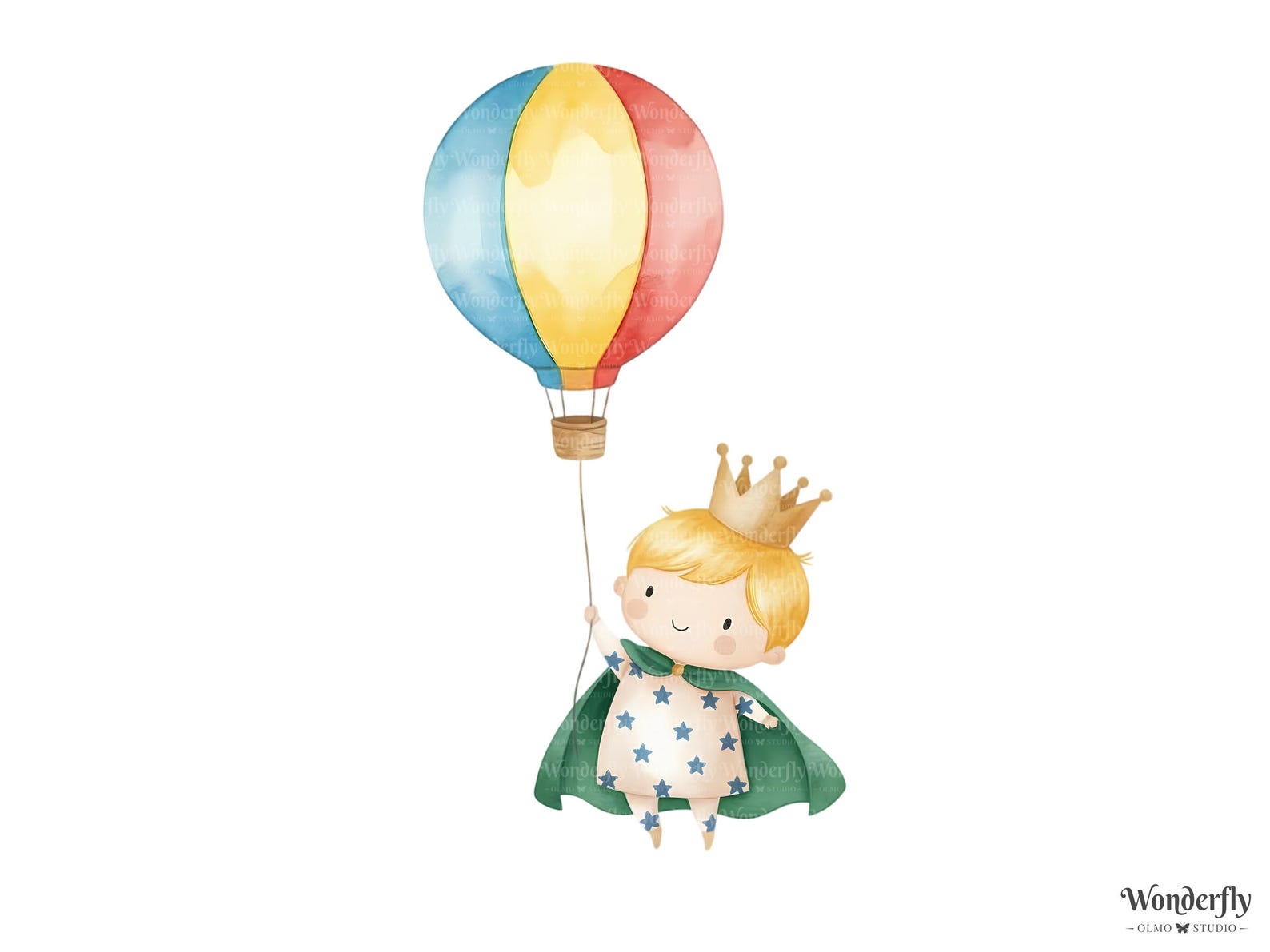 8 Pastel Watercolor Baby Prince Clipart: Royal Pngs (digital Download ...
