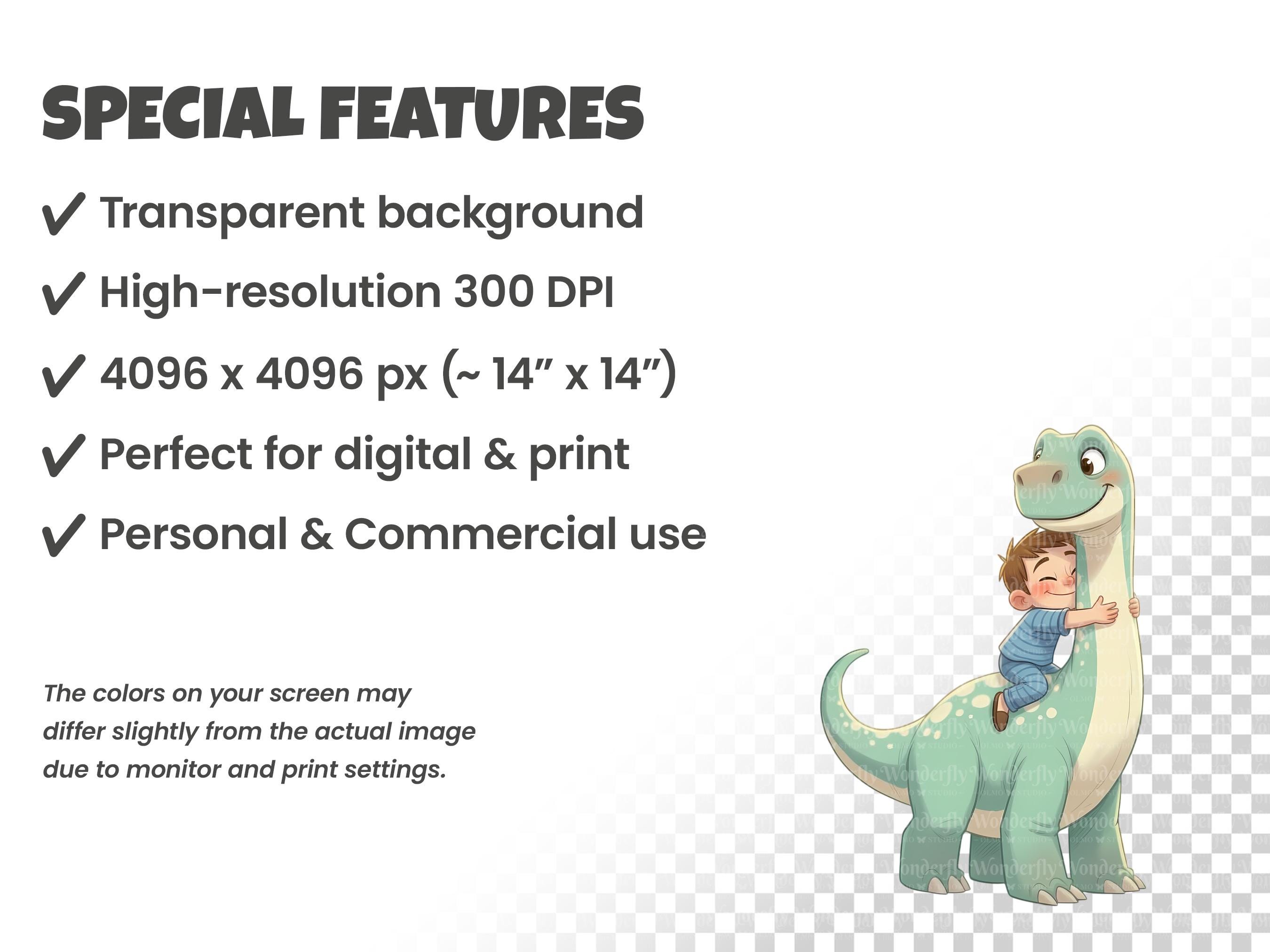11 Child With Dinosaur Clipart: Nursery Pngs (digital Download) - Etsy