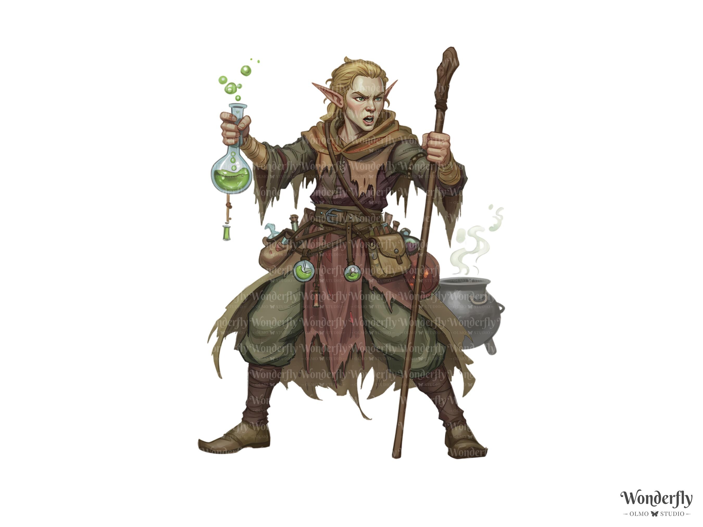 18 Elfland Character Collection Clipart: Fantasy Pngs (digital Download ...