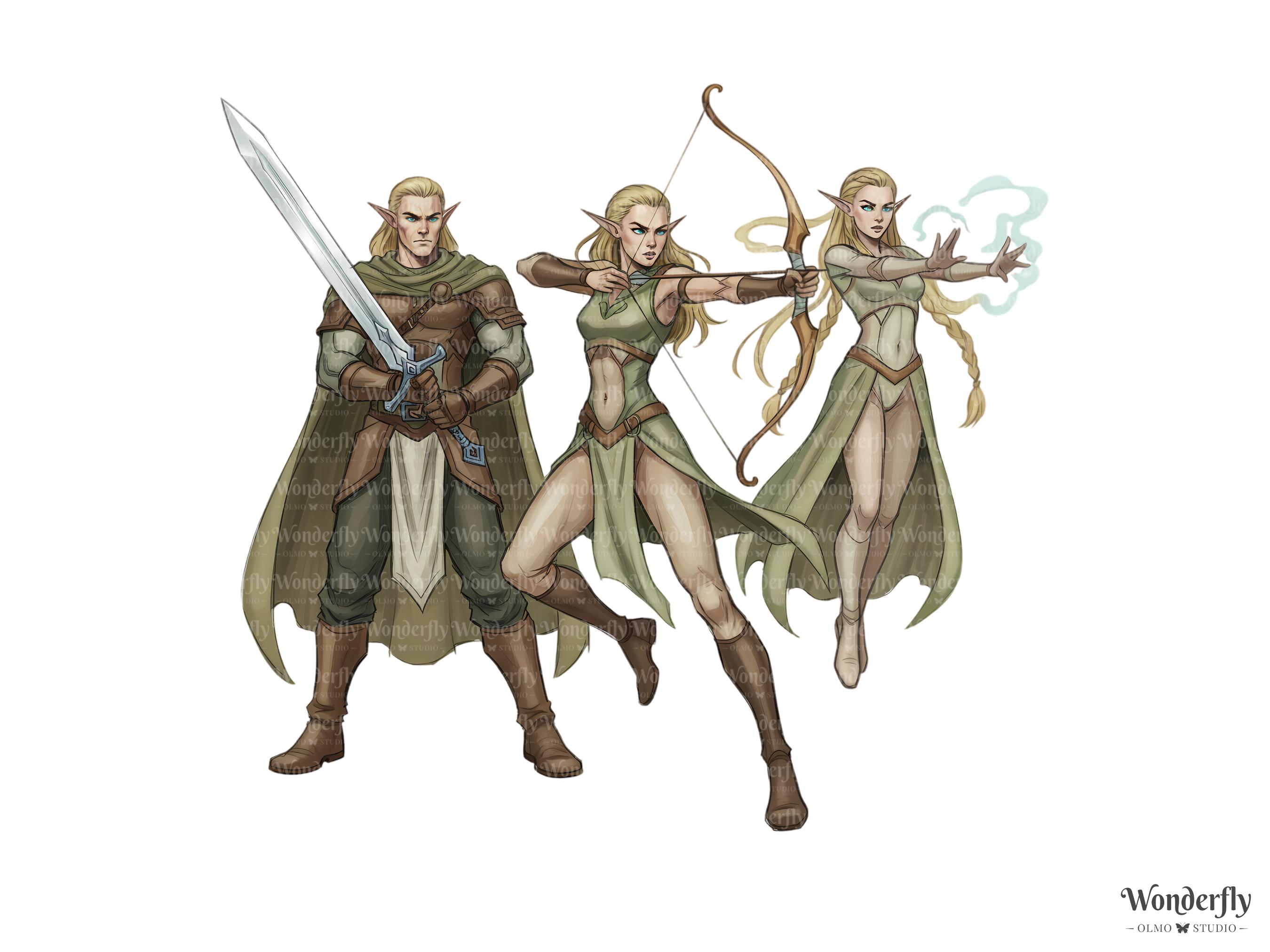 18 Elfland Character Collection Clipart: Fantasy Pngs (digital Download ...