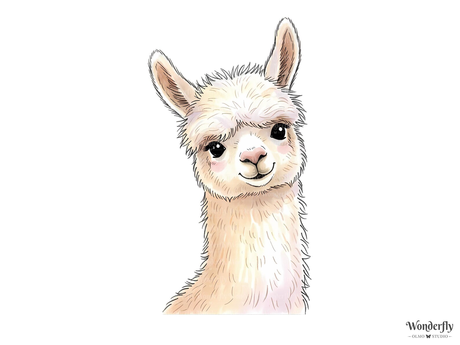 18 Whimsical Farm Animals (hatch Sketch Watercolor) Clipart ...