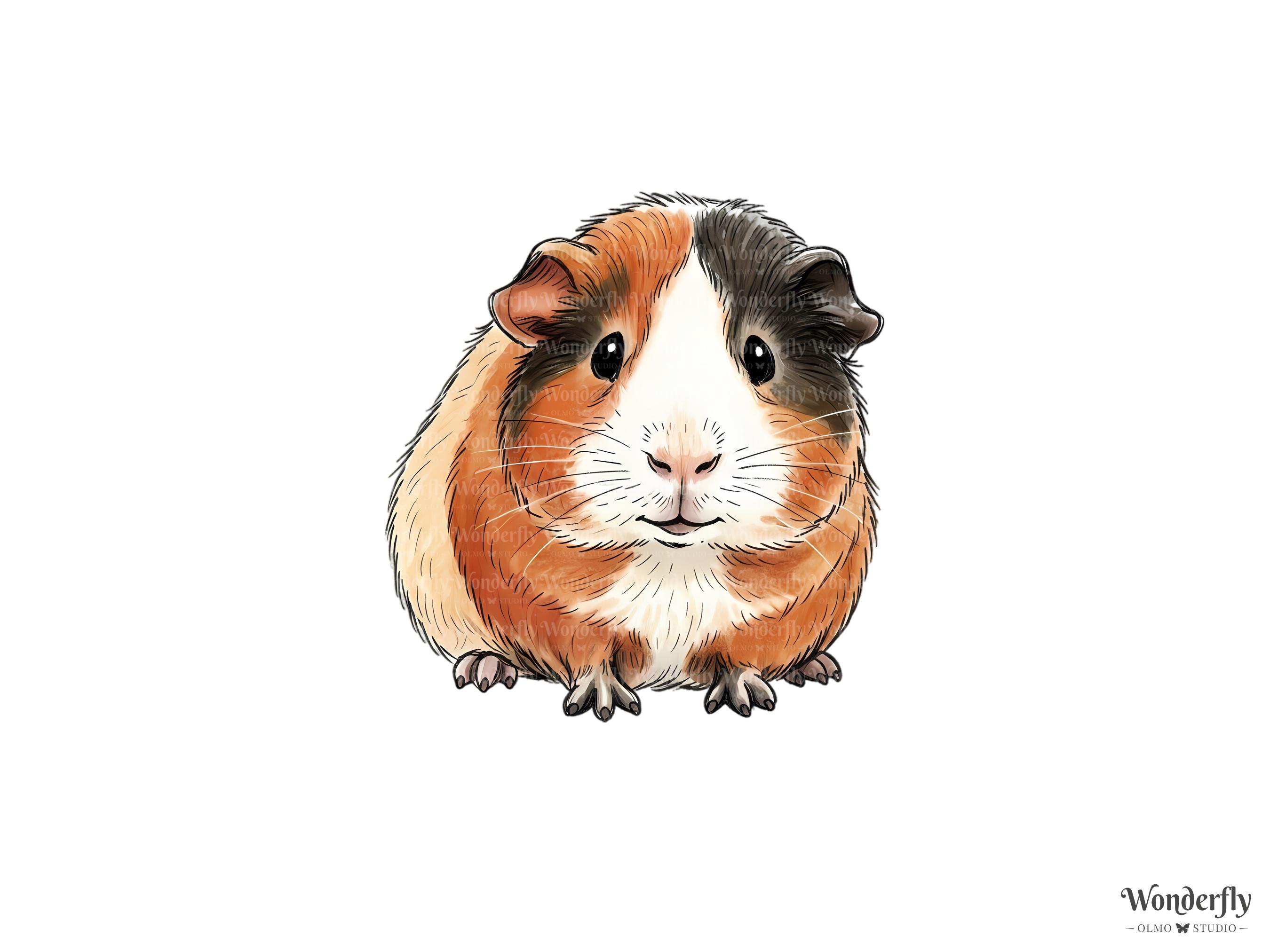 18 Whimsical Farm Animals (hatch Sketch Watercolor) Clipart ...