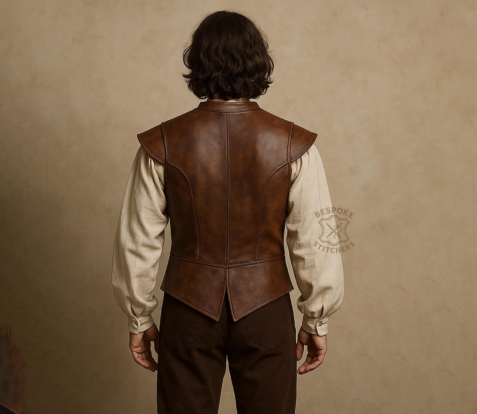 Handmade Men’s Medieval Leather Vest | Renaissance Faire Lace-up ...