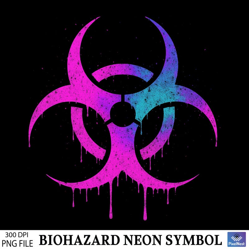 Biohazard Symbol T Shirt - Etsy