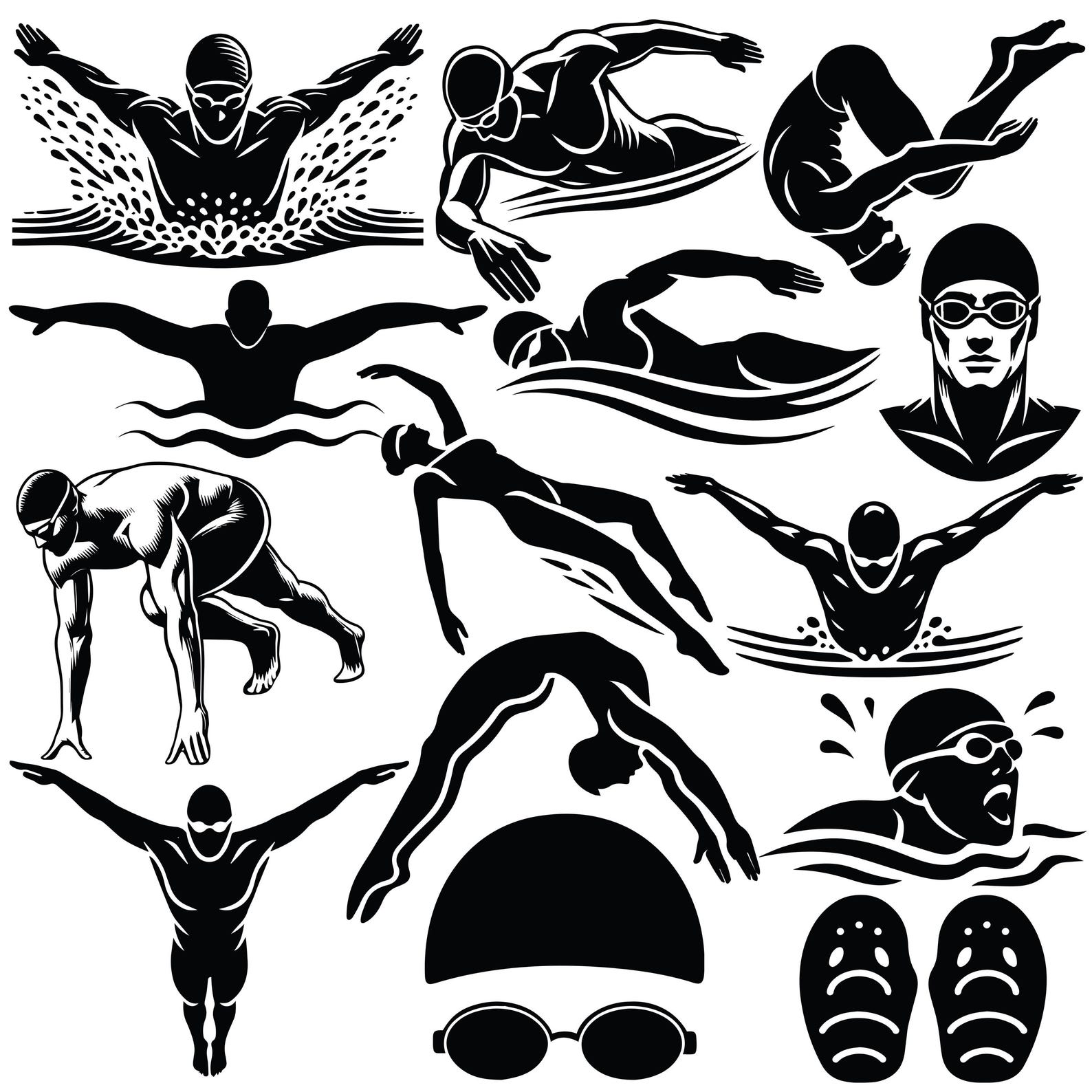 Swimming SVG Bundle, Water Sports Svg, Swimmer PNG Files, Swim Vibes ...